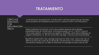 incompetencia cervical, tema de ginecologia | PPTX