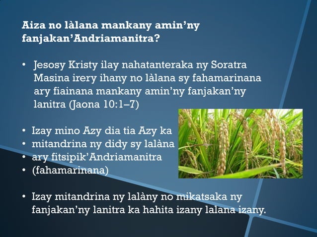 Inona ny fanjakanny lanitra | PPT
