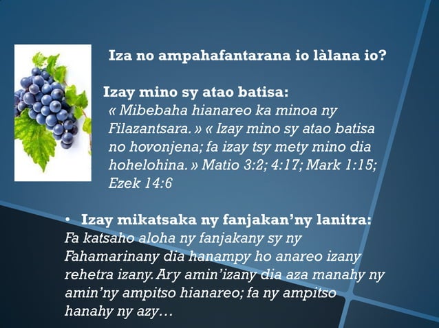 Inona ny fanjakanny lanitra | PPT