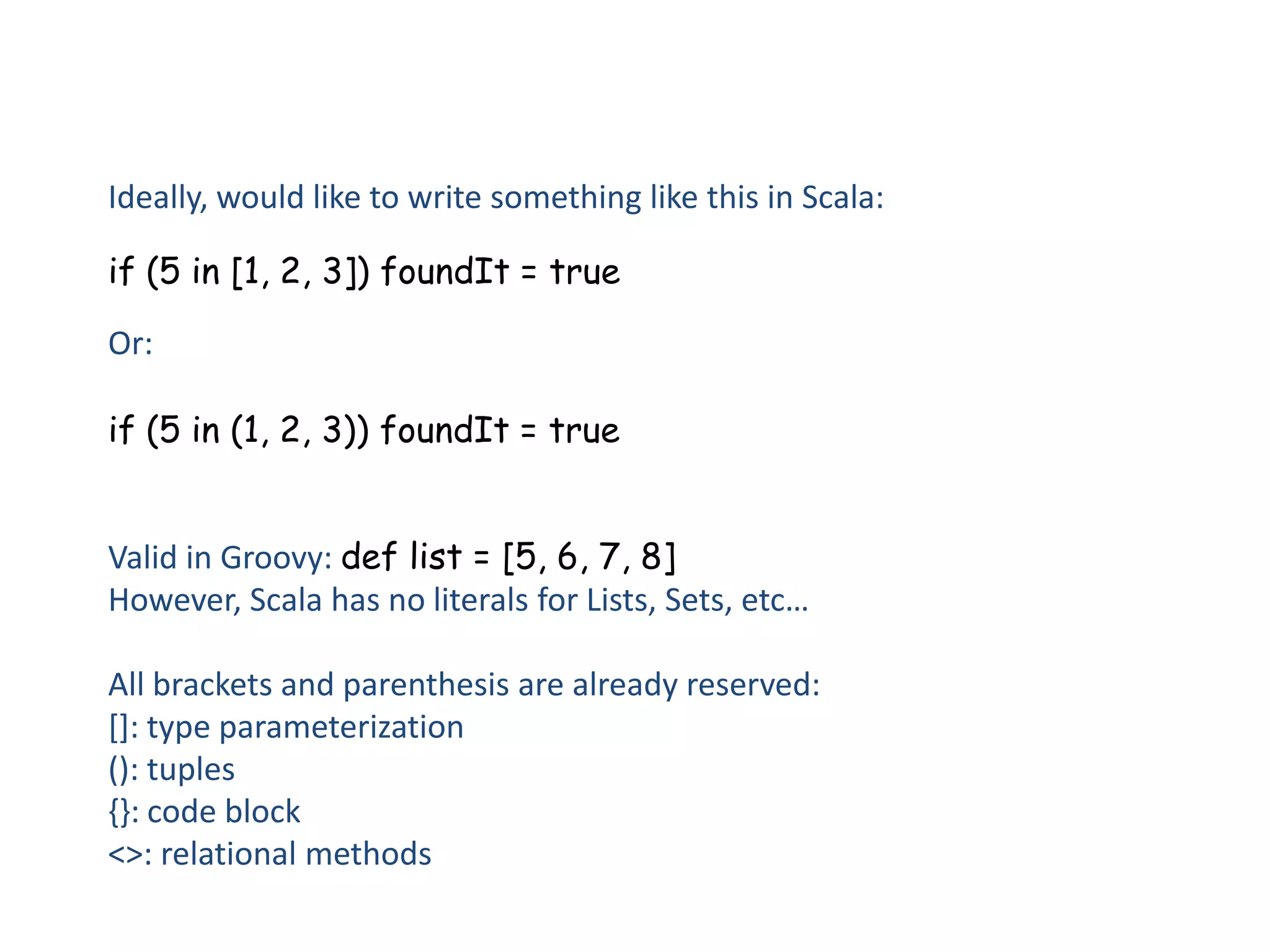 Implementing IN operator in Scala | PPT