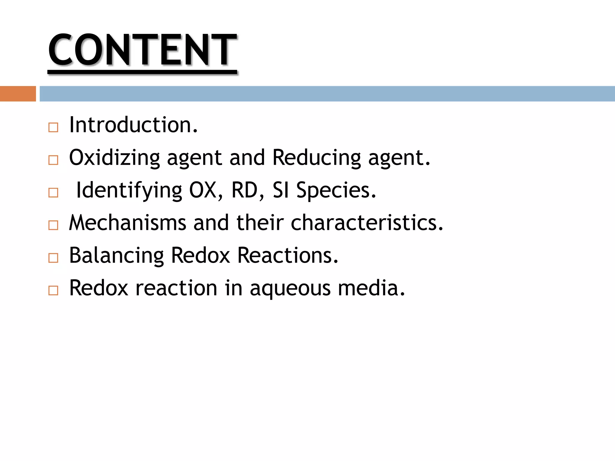 REDOX REACTION | PPTX