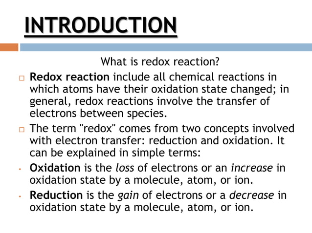 REDOX REACTION | PPTX