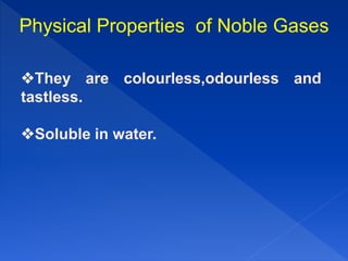 Noble Gases | PPTX