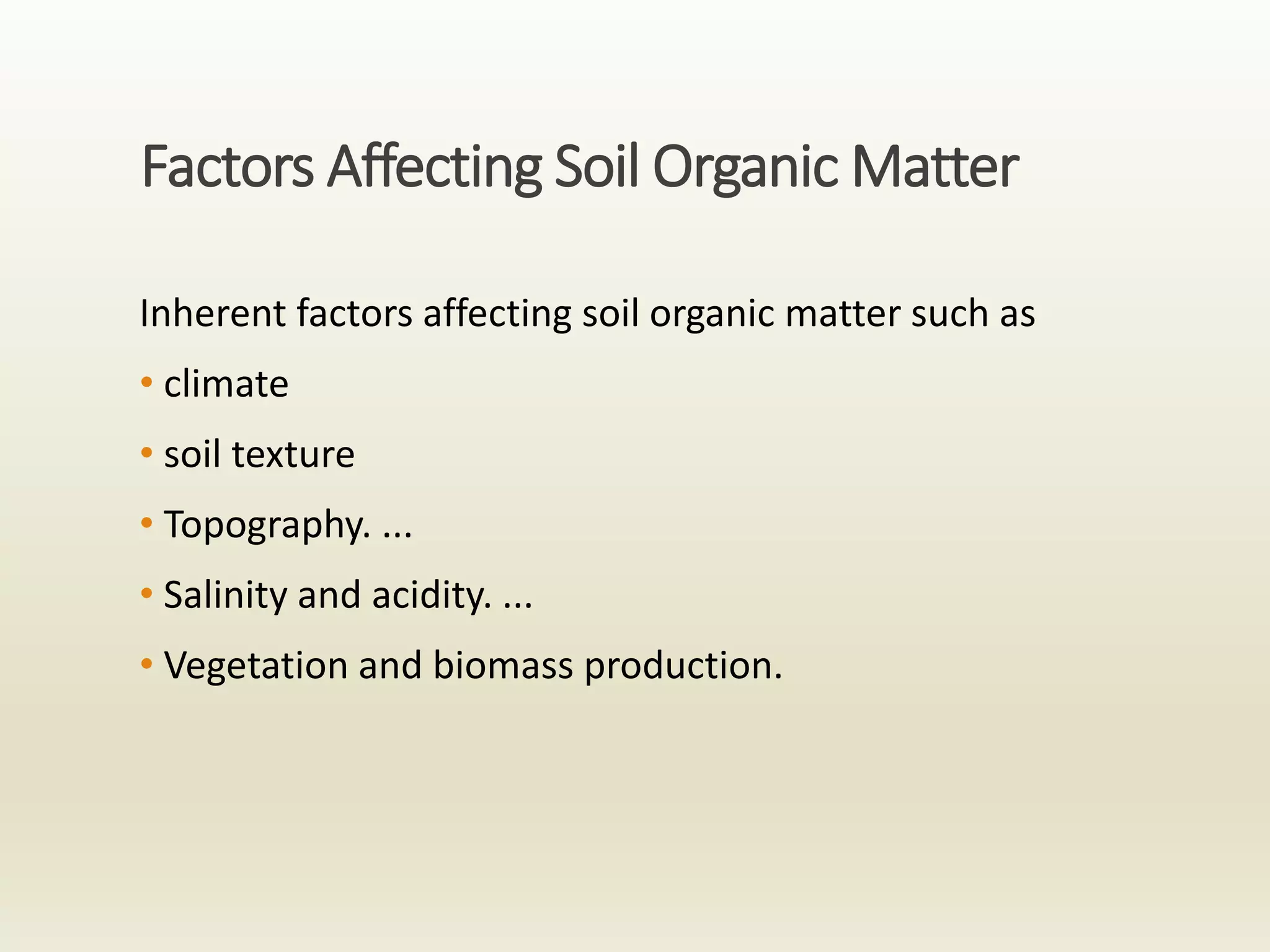 Inorganic and organic components of soil (soil composition) | PPTX