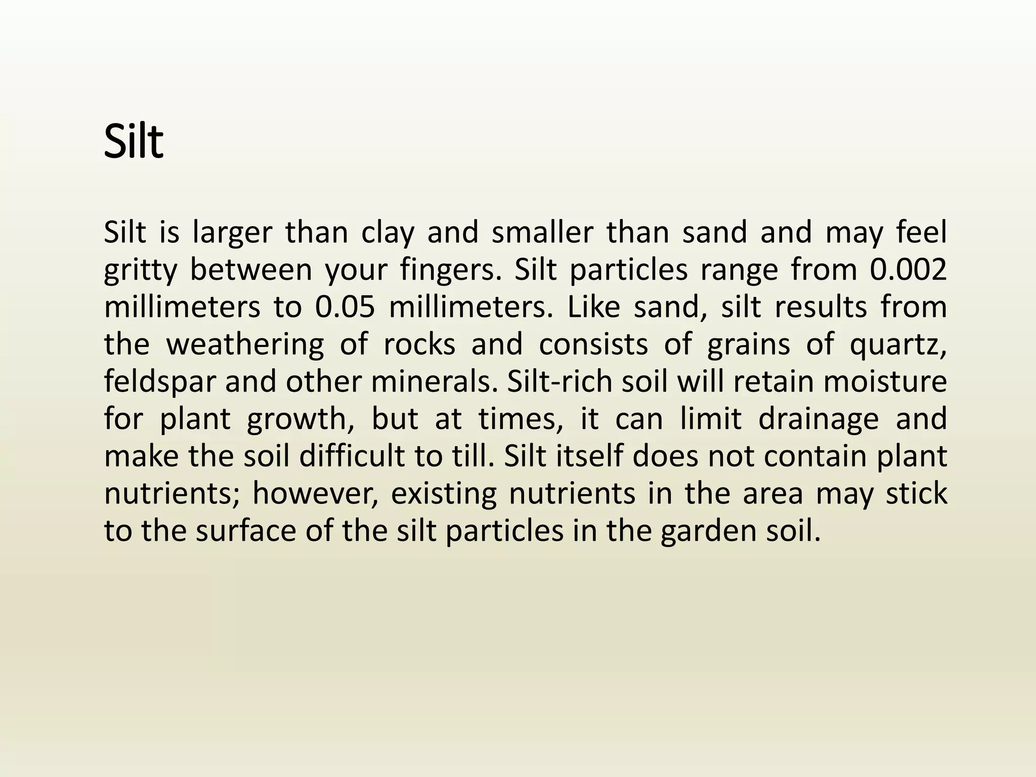 Inorganic and organic components of soil (soil composition) | PPTX