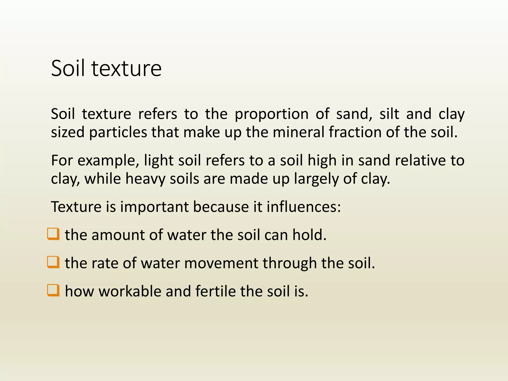 Inorganic and organic components of soil (soil composition) | PPTX