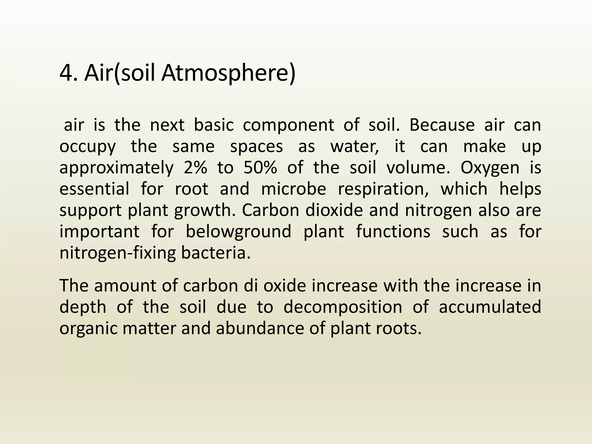 Inorganic and organic components of soil (soil composition) | PPTX