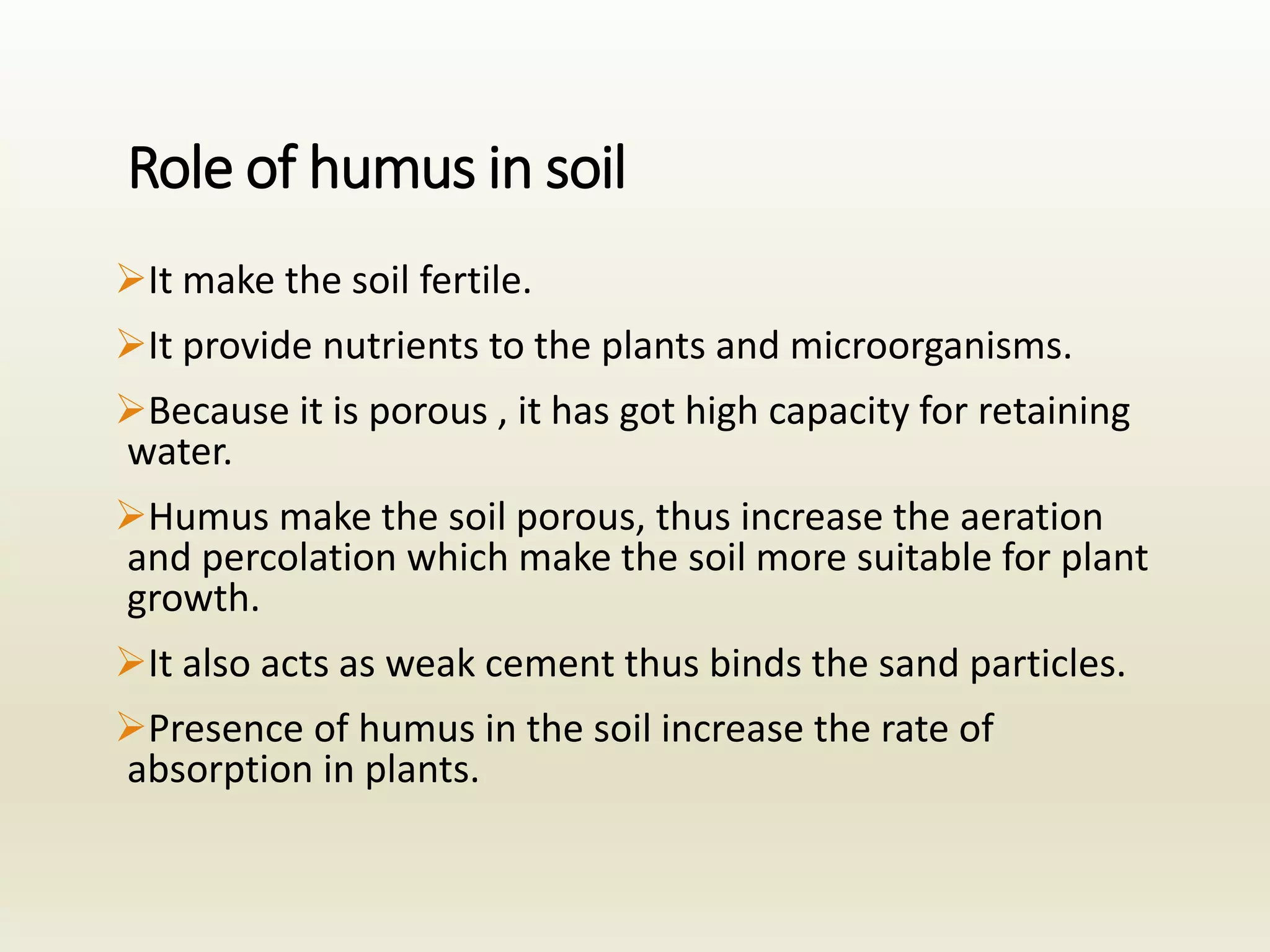 Inorganic and organic components of soil (soil composition) | PPTX