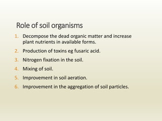 Inorganic and organic components of soil (soil composition) | PPTX