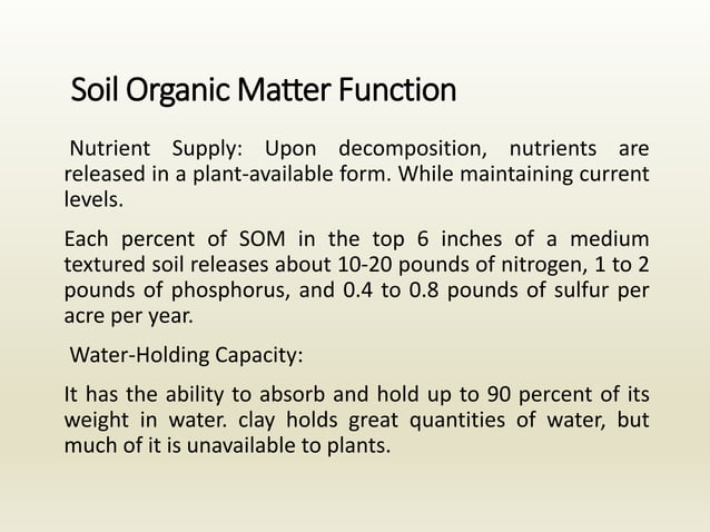 Inorganic and organic components of soil (soil composition) | PPTX ...