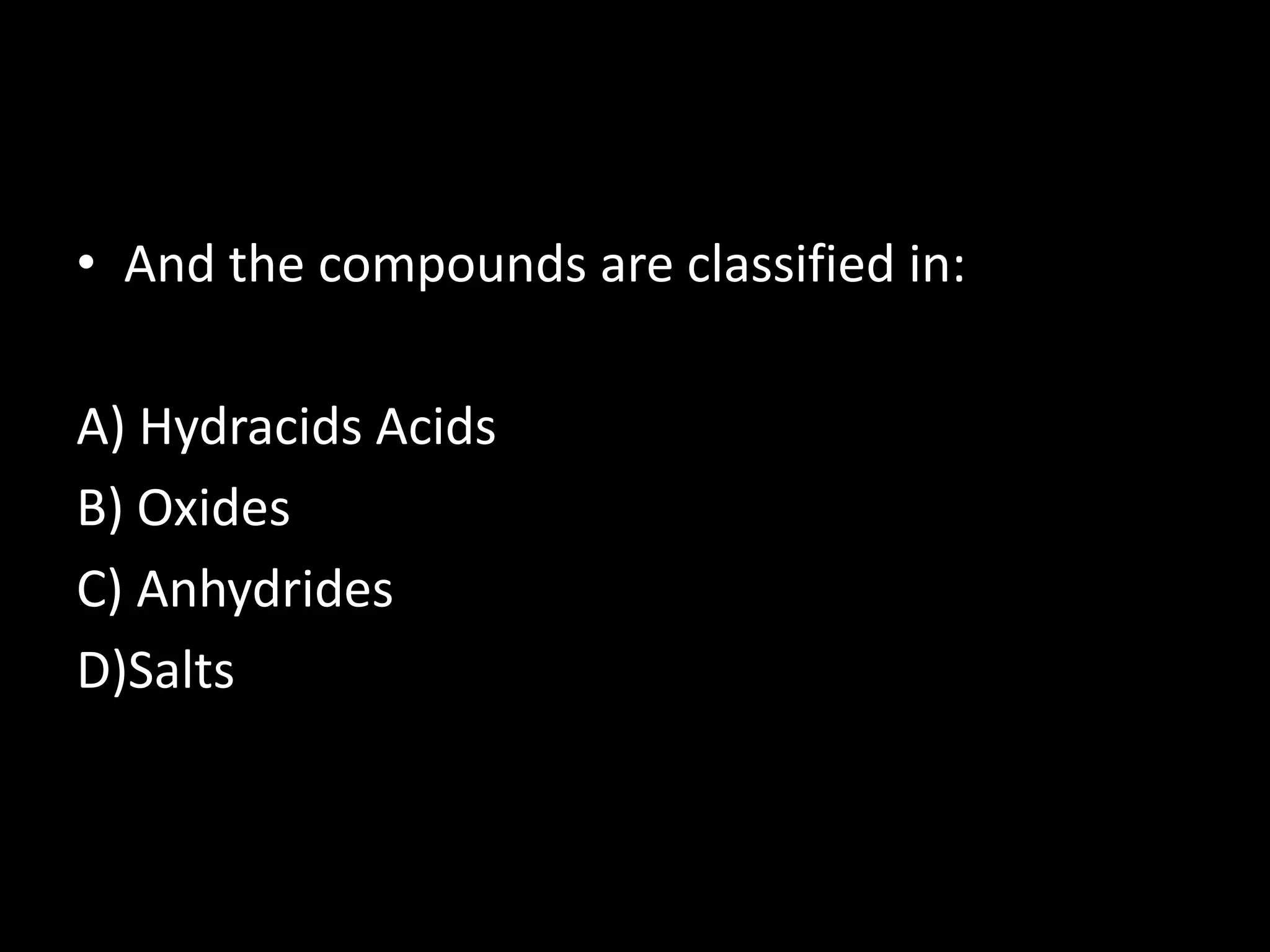 ACIDS: Inorganic binary compounds writing and naming | PPT