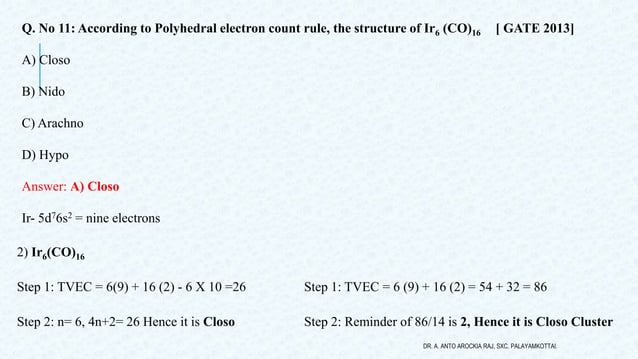 Inorganic chains, rings, cages and clusters | PPTX | Chemistry | Science