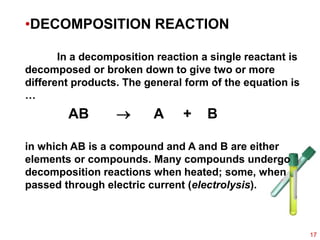 Inorganic chem - chemical reactions | PPTX
