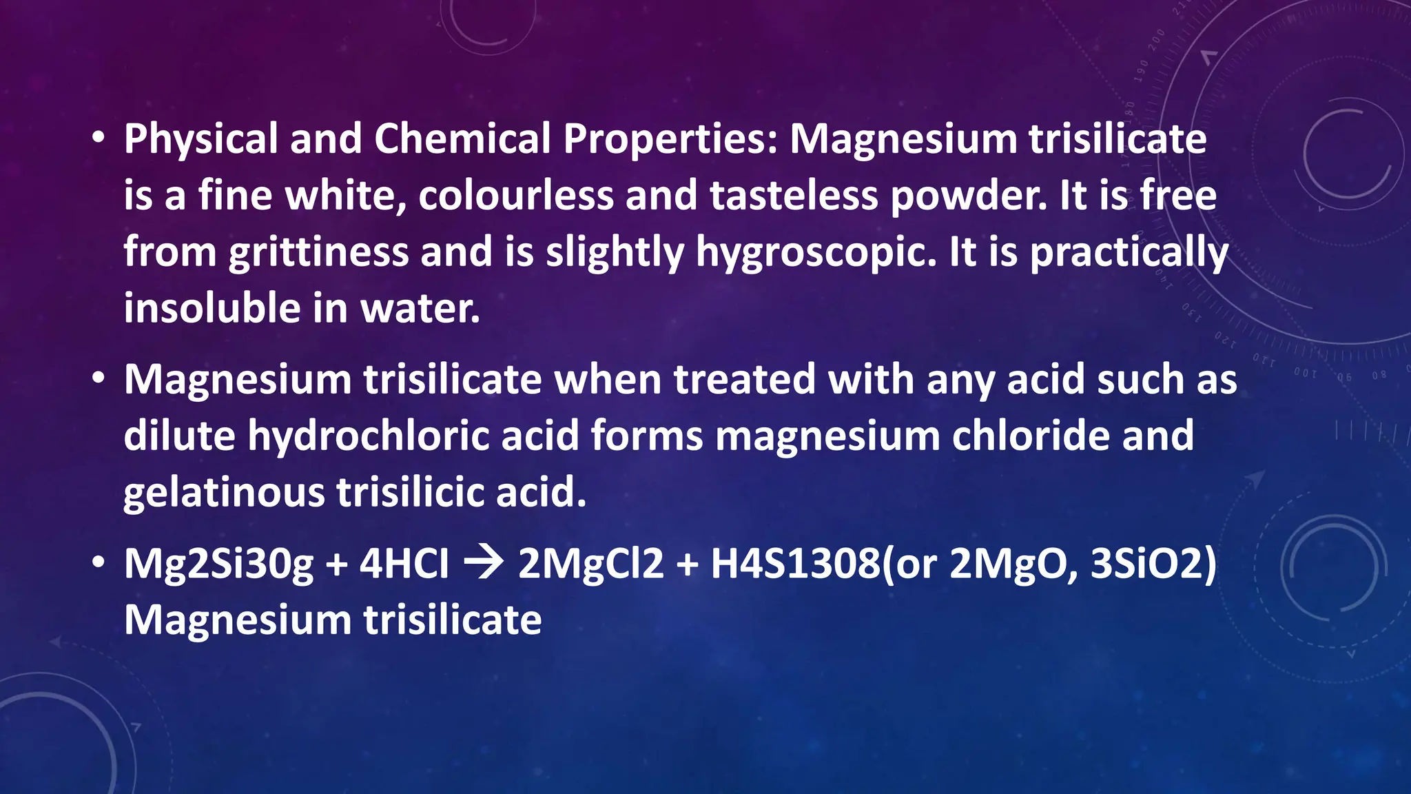 Inorganic chemistry magnesiumtrisilicate.pptx