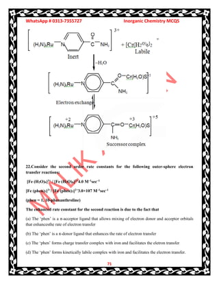 Inorganic Chemistry - Topic Wise Multiple Choice By Malik Xufyan | PDF