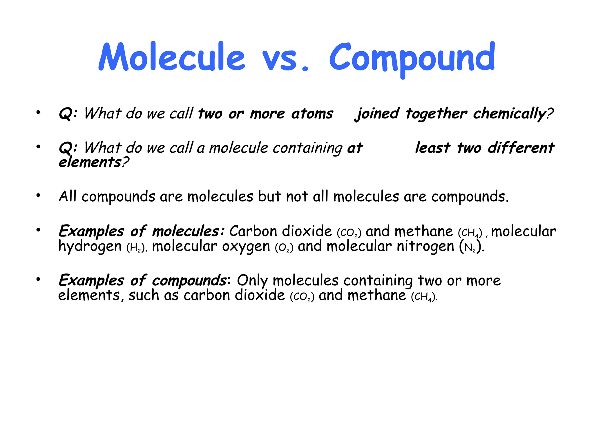 INORGANIC CHEMISTRY MOLECULE Vs COMPUND PPT.pptx