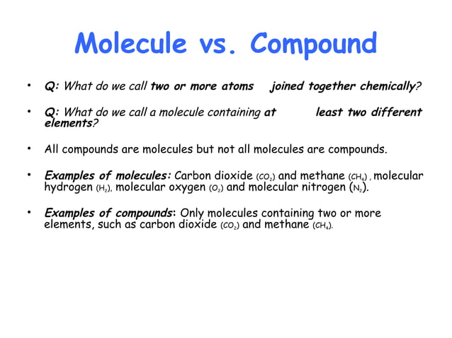 INORGANIC CHEMISTRY MOLECULE Vs COMPUND PPT.pptx