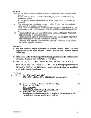 Inorganic chemistry revision package solutions | PDF | Chemistry | Science