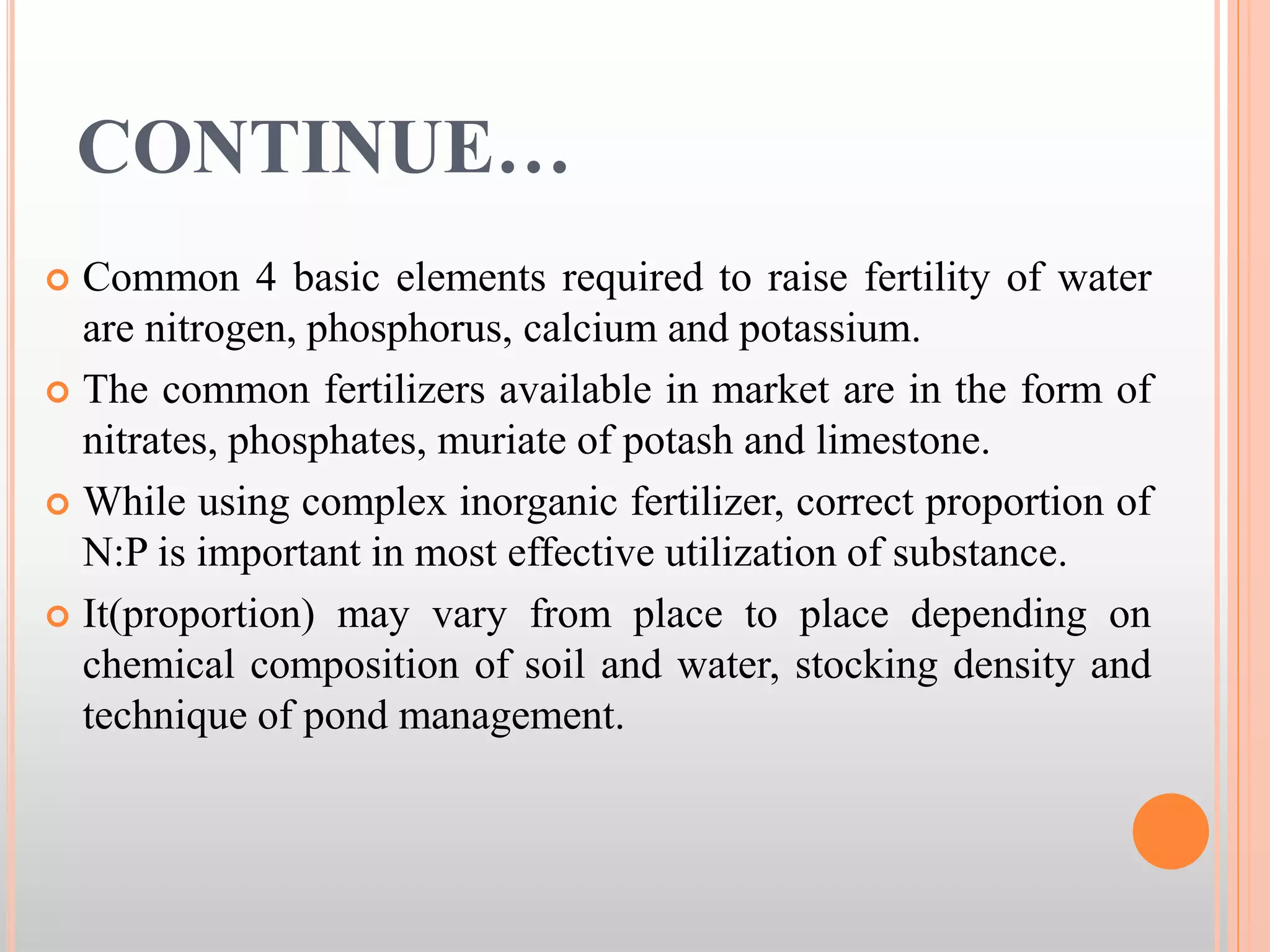 Inorganic fertilizers aqua ppt | PPTX