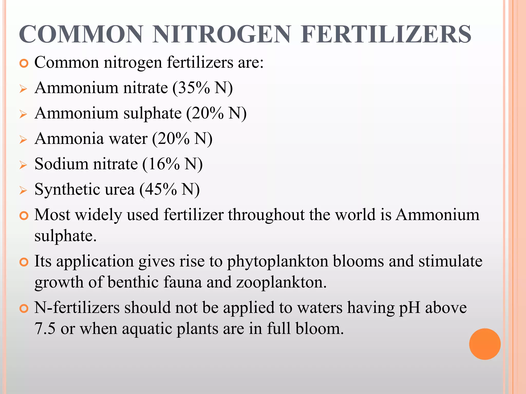 Inorganic fertilizers aqua ppt | PPTX