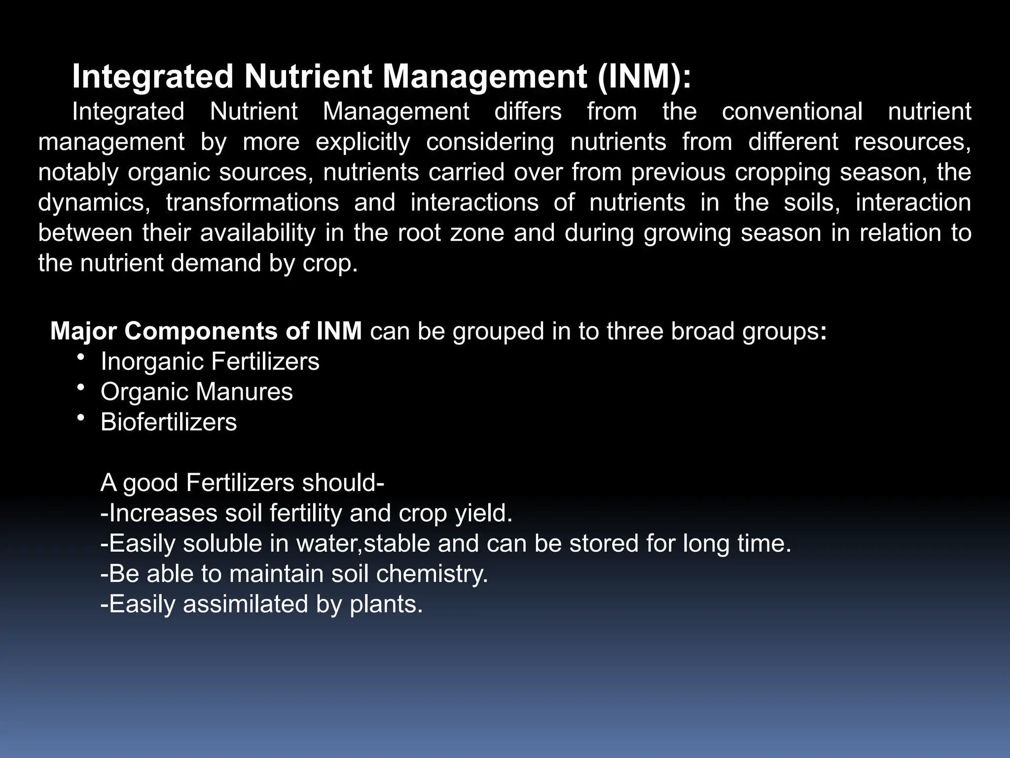 Inorganic Fertilizers, Manures and Biofertilizers.pptx