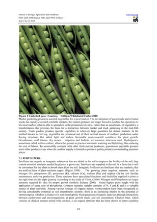 Inorganic fertilzer, vermicompost and water quality effect on vegetable ...