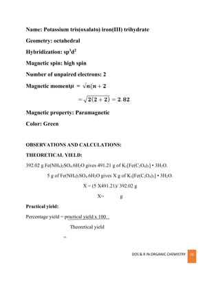 Complex Preparation lab manual | PDF