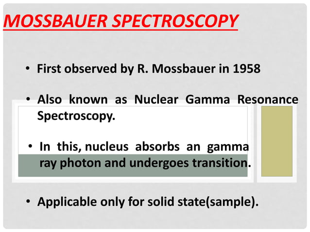 Mossbauer Spectroscopy Applications - detection of oxidation state by ...