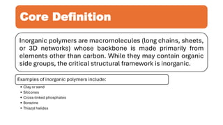 INORGANIC POLYMERS classification by Mudassir Jamil .pdf