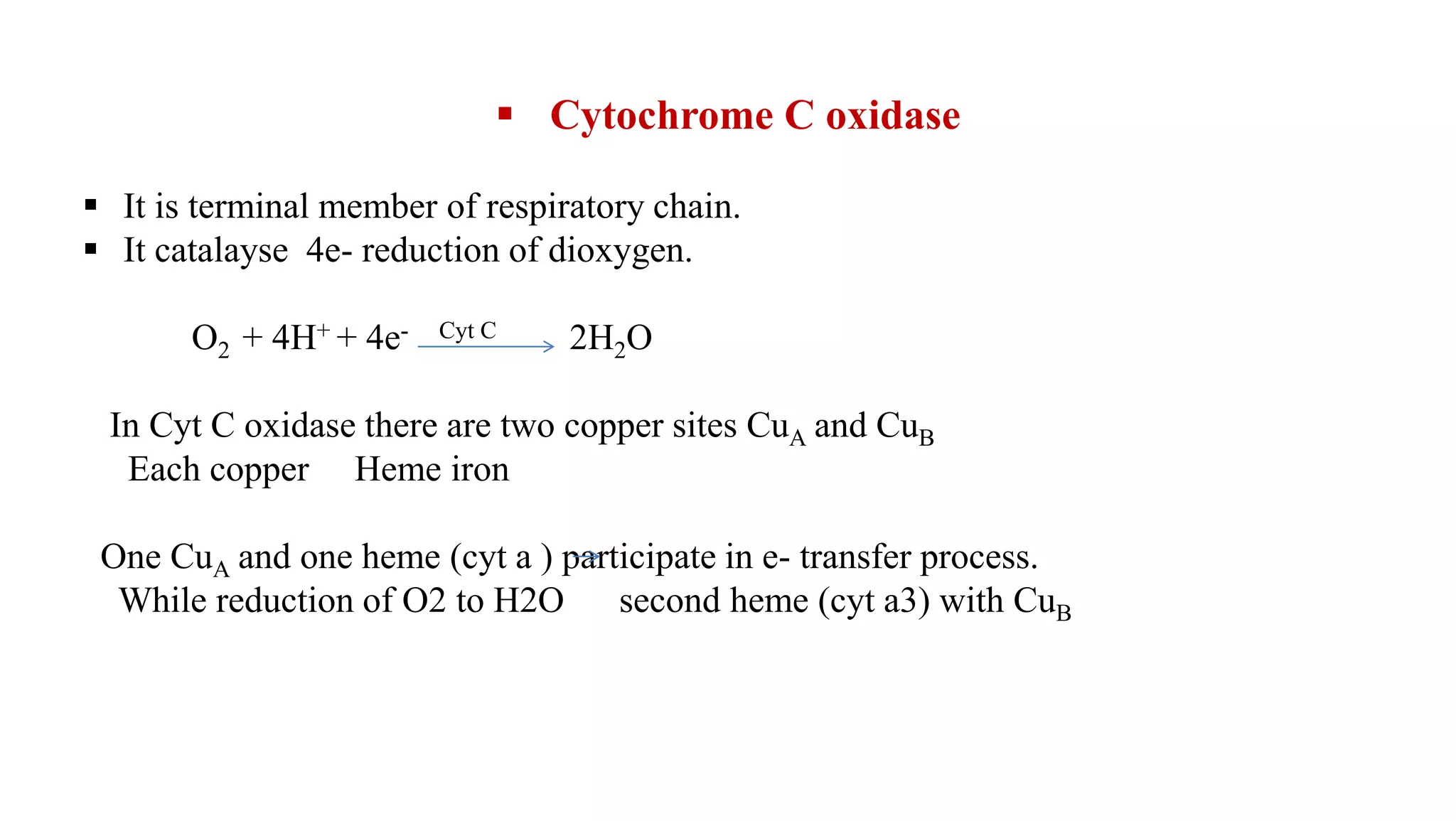 Cytochrome- Electron transfer agent - bioinorganic chemistry | PPTX