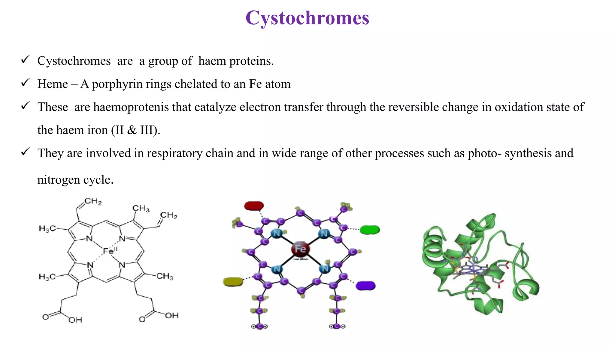 Cytochrome- Electron transfer agent - bioinorganic chemistry | PPTX