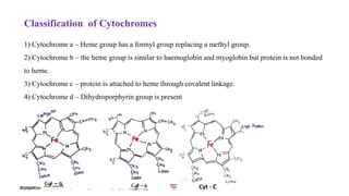 Cytochrome- Electron transfer agent - bioinorganic chemistry | PPTX