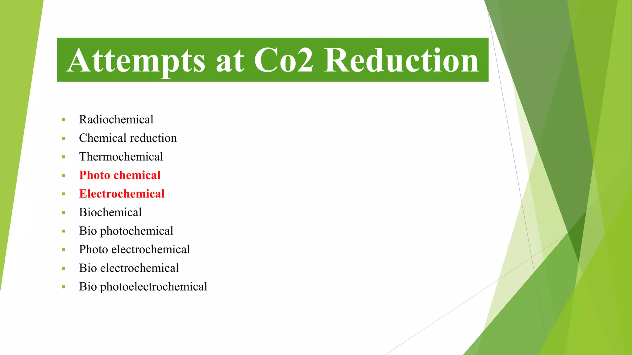 Carbon dioxide reduction | PPTX