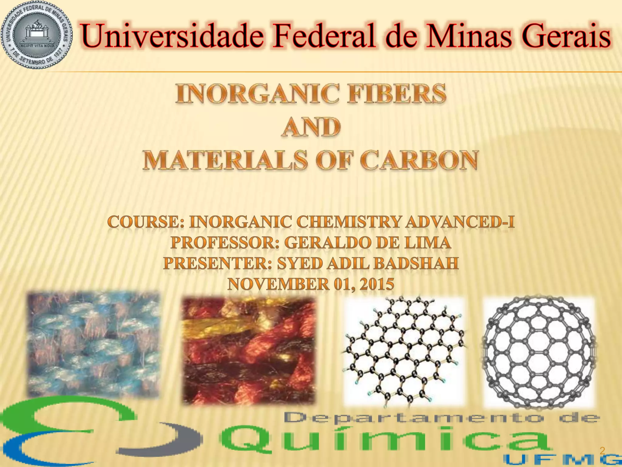 INORGANIC FIBERS AND MATERIALS OF CARBON | PPTX
