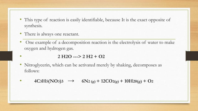 Types of inorganic reactions.ppt | PPTX | Chemistry | Science
