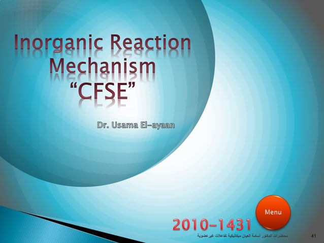 Inorganic reaction mechanism part i | PDF