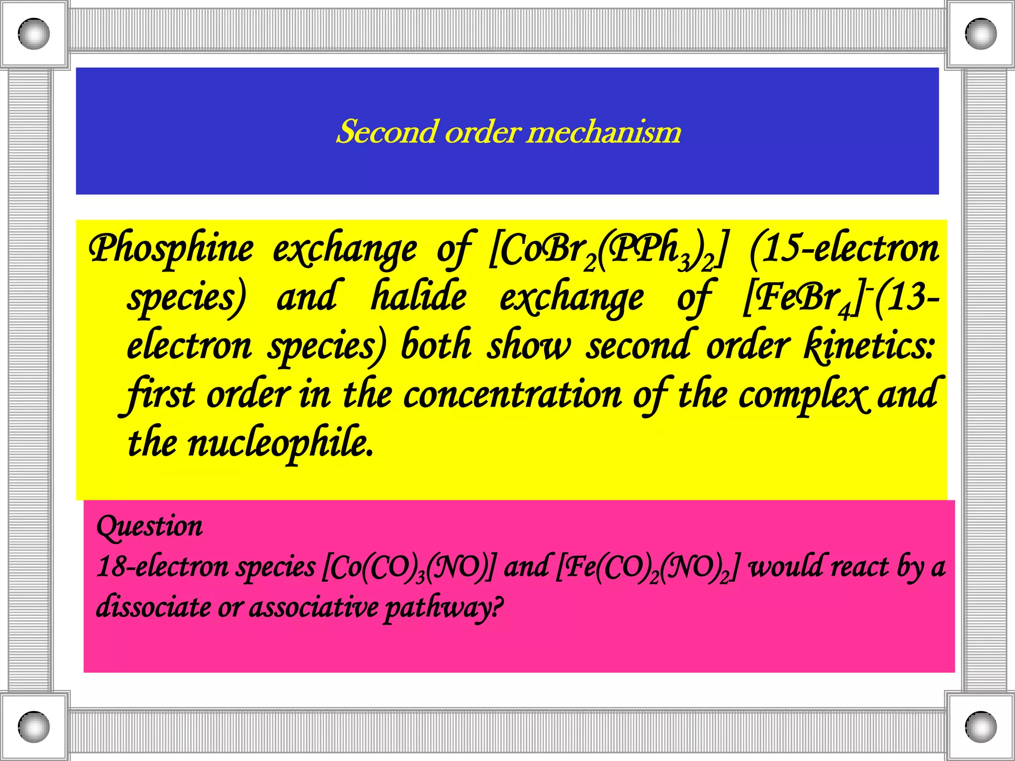 Inorganic reaction mechanism part ii | PDF