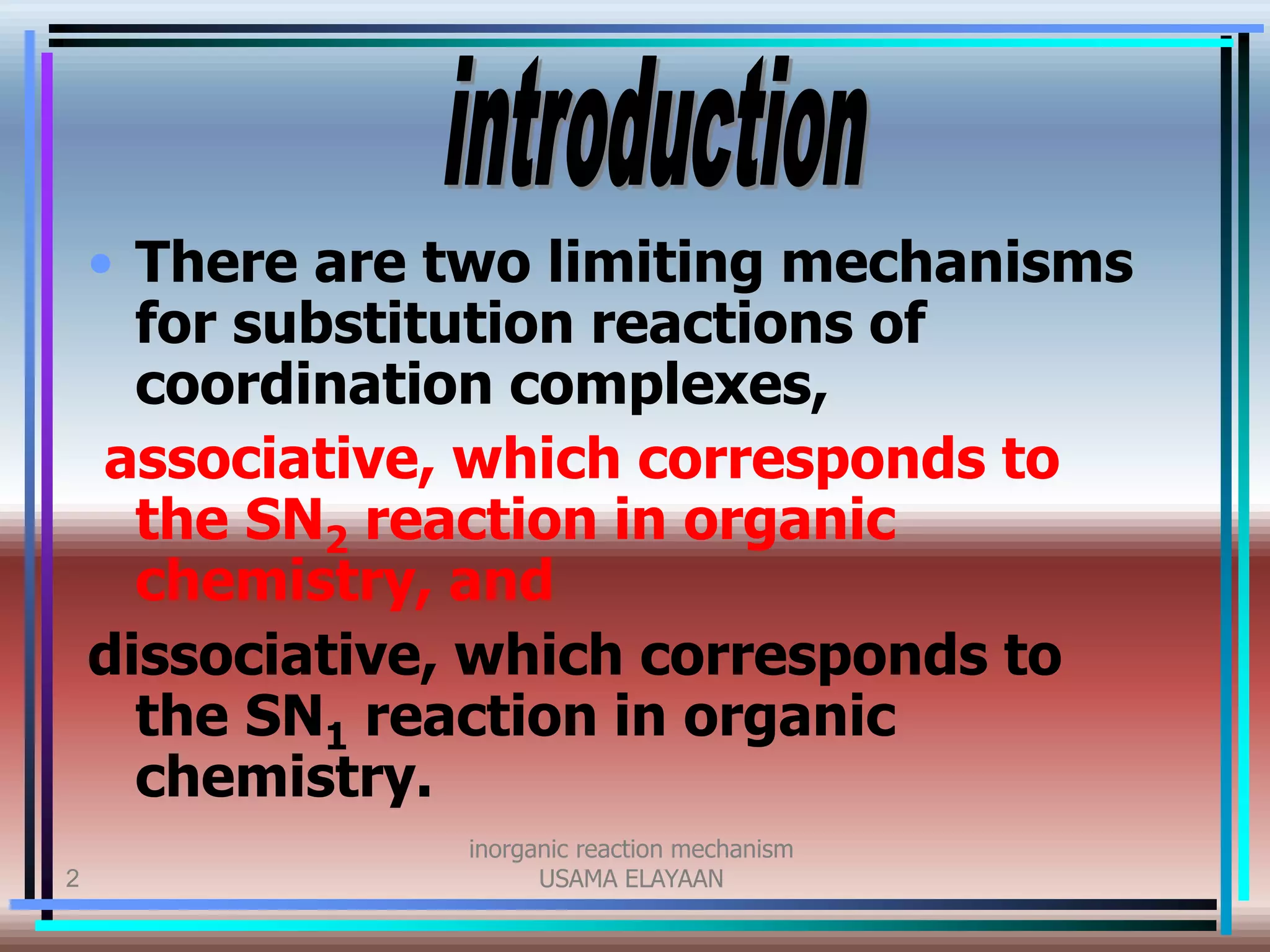 Inorganic reaction mechanism part iii | PDF