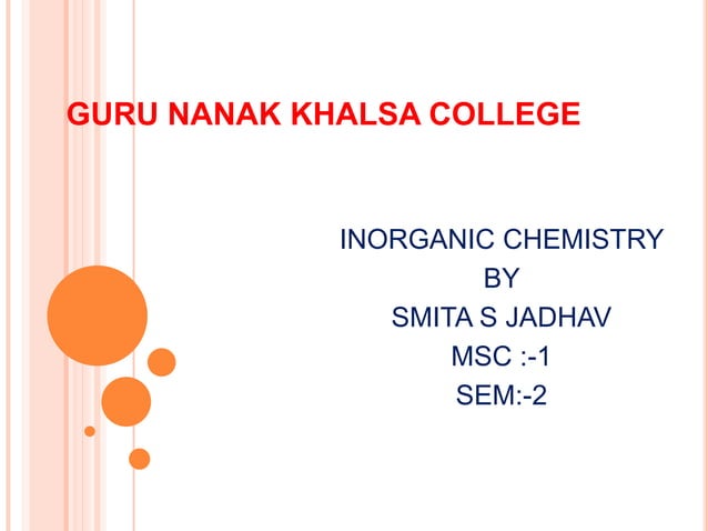 Inorganic REACTION MECHANISM | PPTX | Chemistry | Science