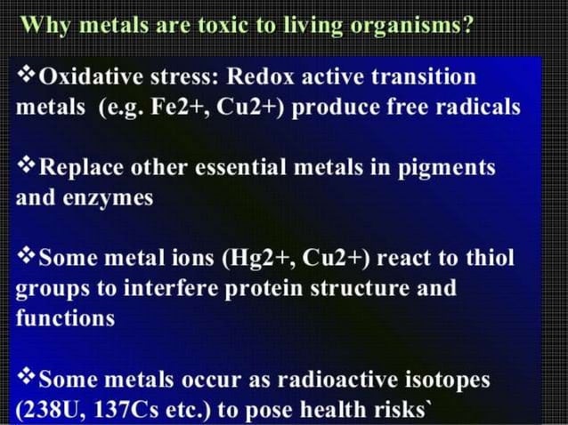TOXICITY OF METALLIC SPECIES | PPT