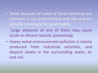TOXICITY OF METALLIC SPECIES | PPTX