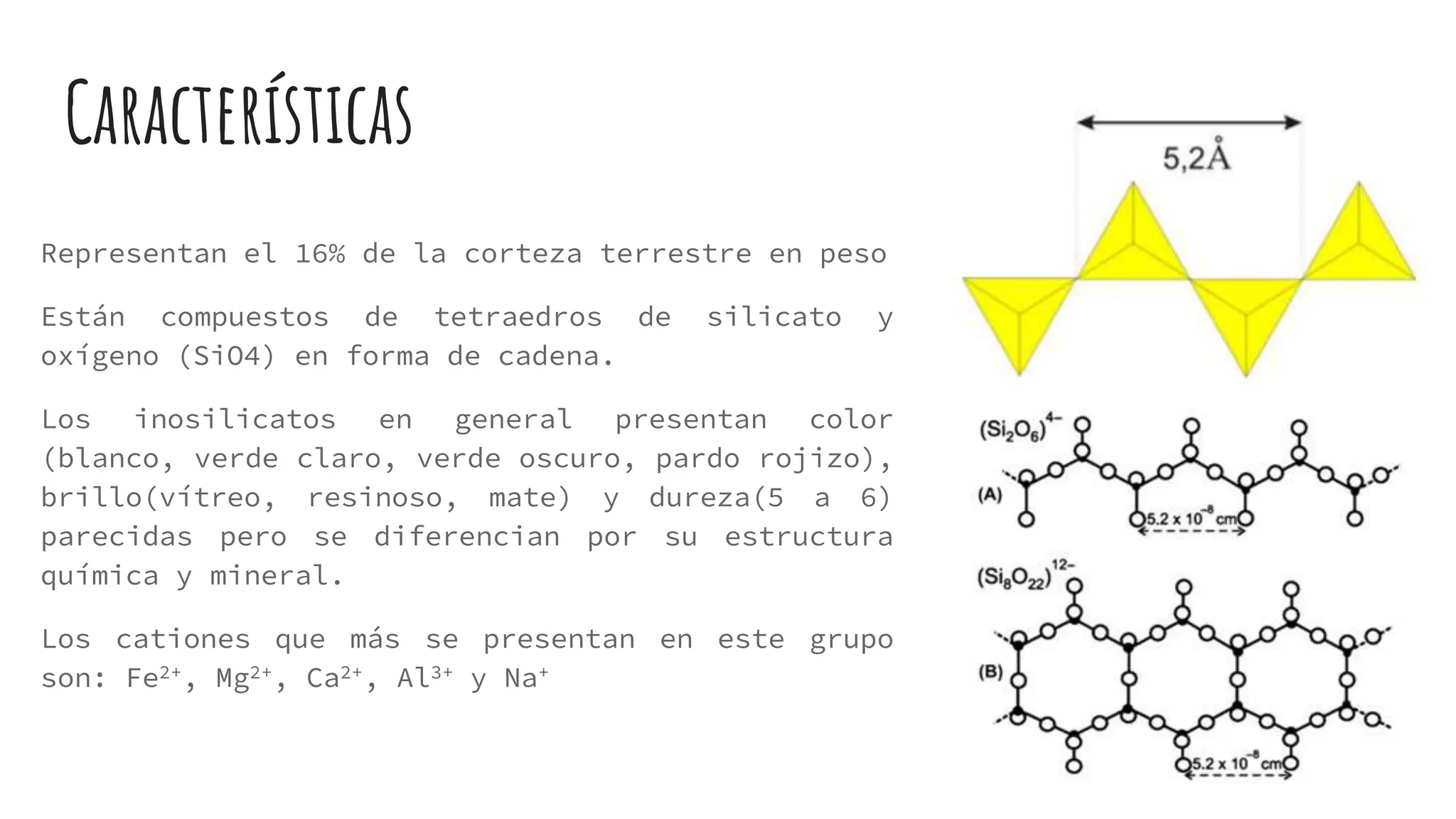 Inosilicatos grupo de los silicatos en geología | PPTX