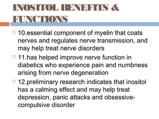 Inositol | PPT | Chemistry | Science