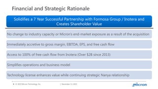 Inotera acquisition investor_presentation | PDF | Business Accounting ...