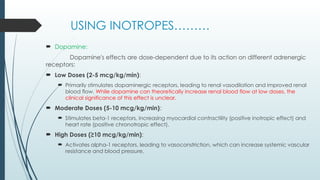 USING INOTROPES AND VASOPRESSORS IN OUR ICU | PPTX