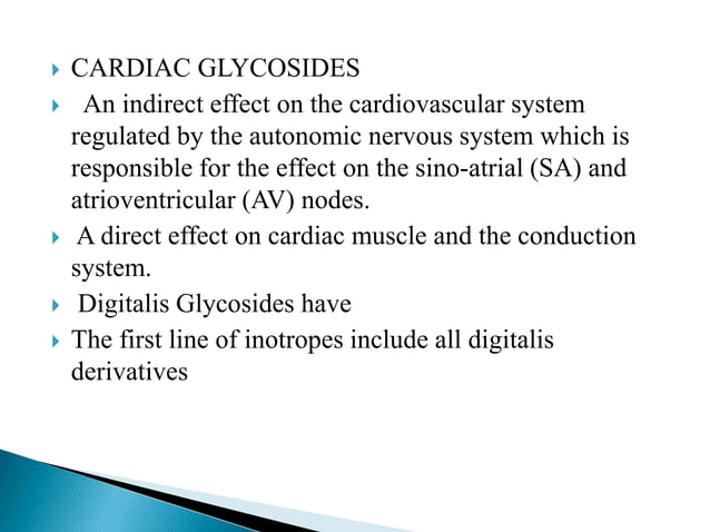 Inotropes | PPTX | Heart and Cardiovascular Diseases | Diseases and ...