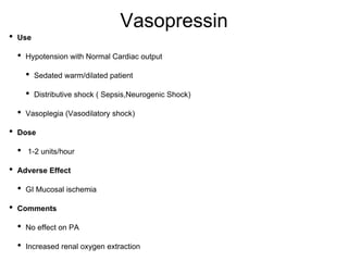 Inotropes and vasoactive drugs | PPTX