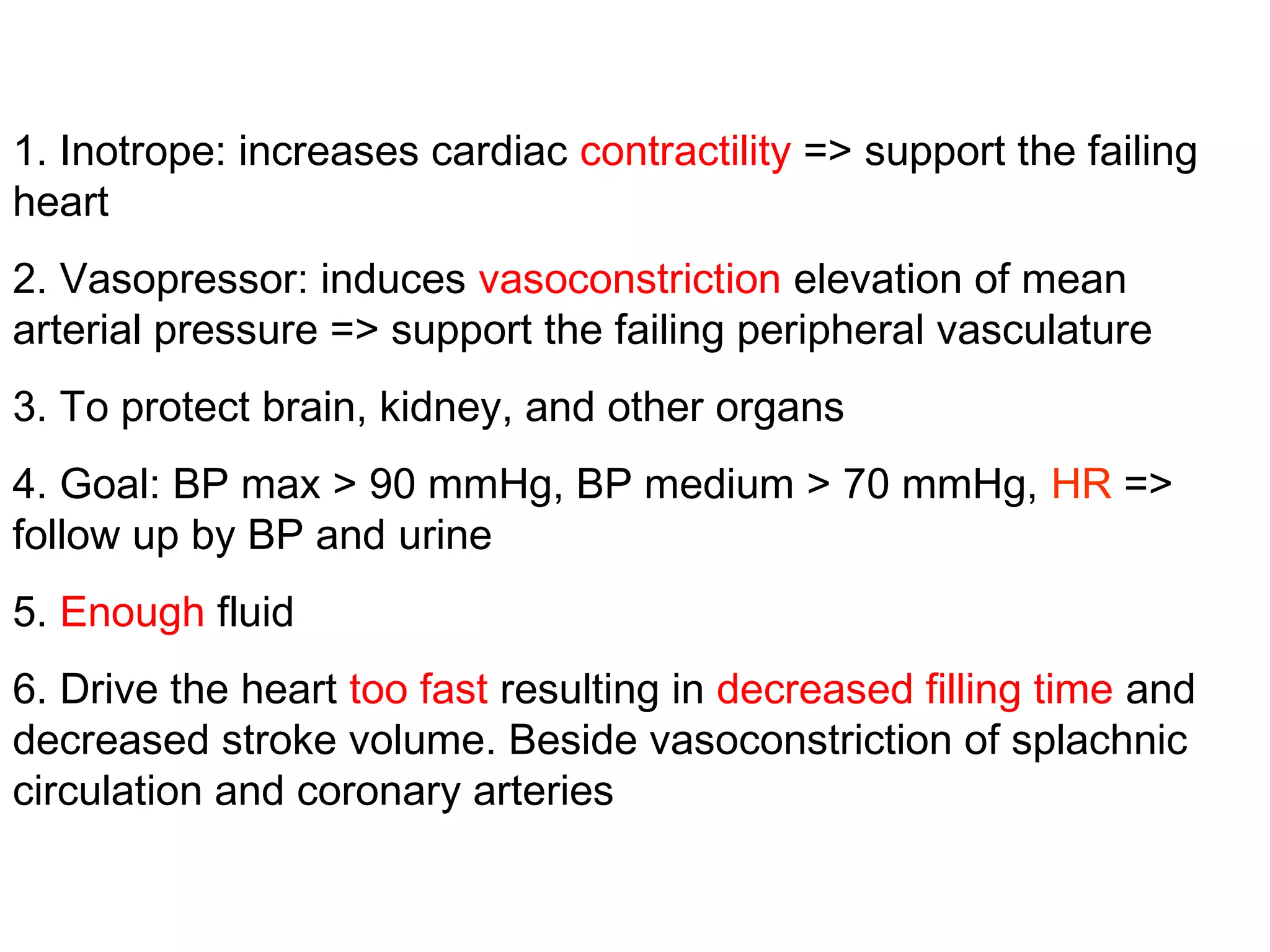 Inotropes and vasopressors | PPT