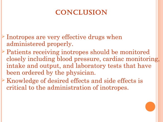Inotropes | PPT | Heart and Cardiovascular Diseases | Diseases and ...