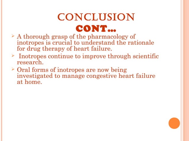 Inotropes | PPT | Heart and Cardiovascular Diseases | Diseases and ...